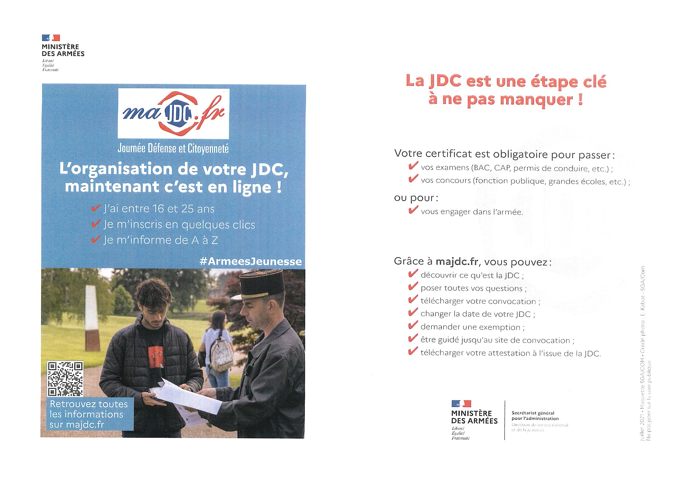 La Journée Défense et Citoyenneté (JDC) – Mairie d'Argentré